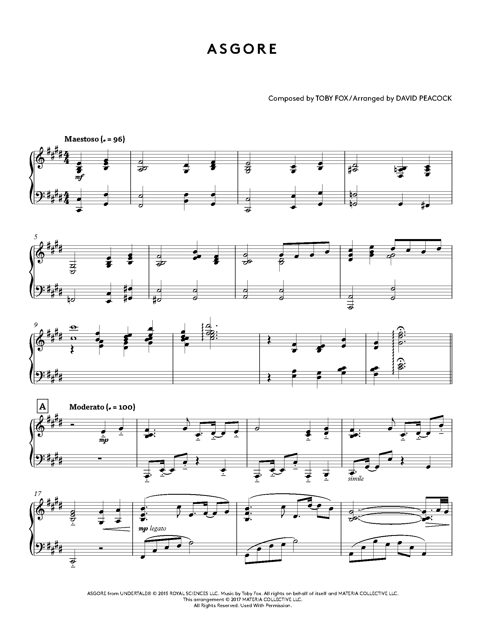 UNDERTALE Piano Collections (Sheet Music Book)